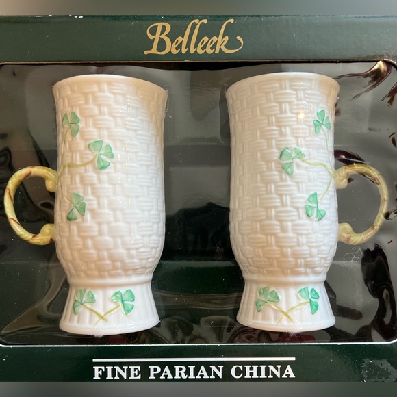 Belleek | Kitchen | Belleek Fine Parian China Irish Coffee Mugs Nip ...